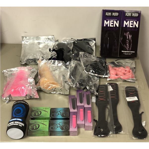 Group Of New Assorted Sex Toys And Accessories Includes 3 Double