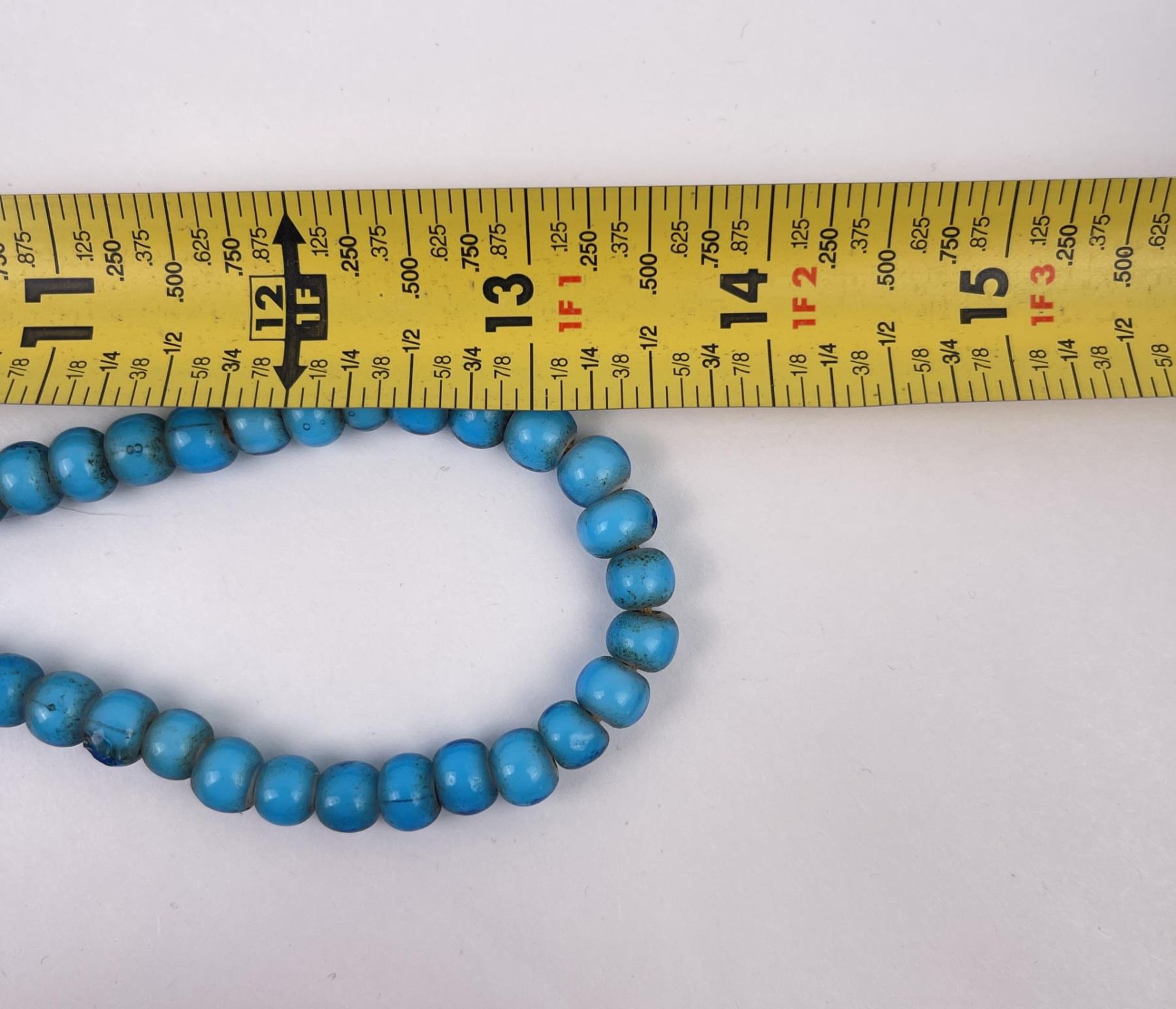 Hudsons Bay Blue White Heart Trade Beads