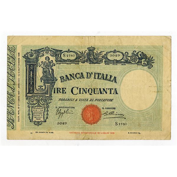 Banca Ditalia 1935 Issued Banknote Archives International Auctions