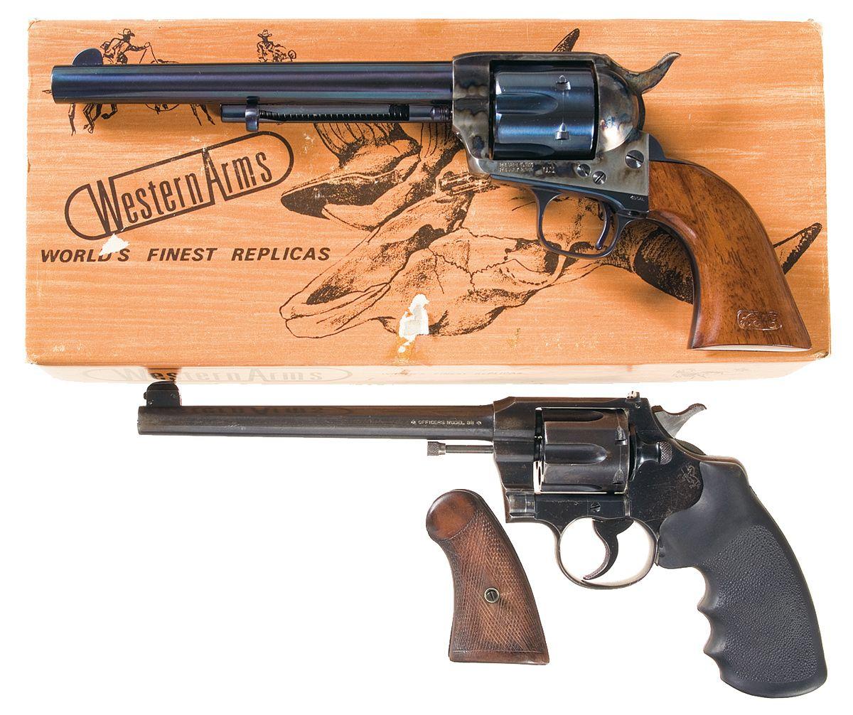 Two Revolvers A Cimarron Cattleman Model Single Action Revolver With