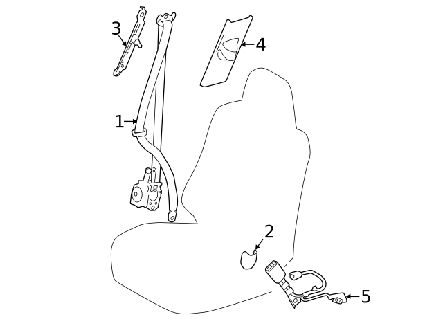 2021 2023 Toyota Venza Seat Belt Receptacle 73230 48600 C0 Toyota