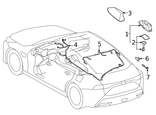 86101 62230 Connector Wire 2021 2023 Toyota Mirai Oem Genuine