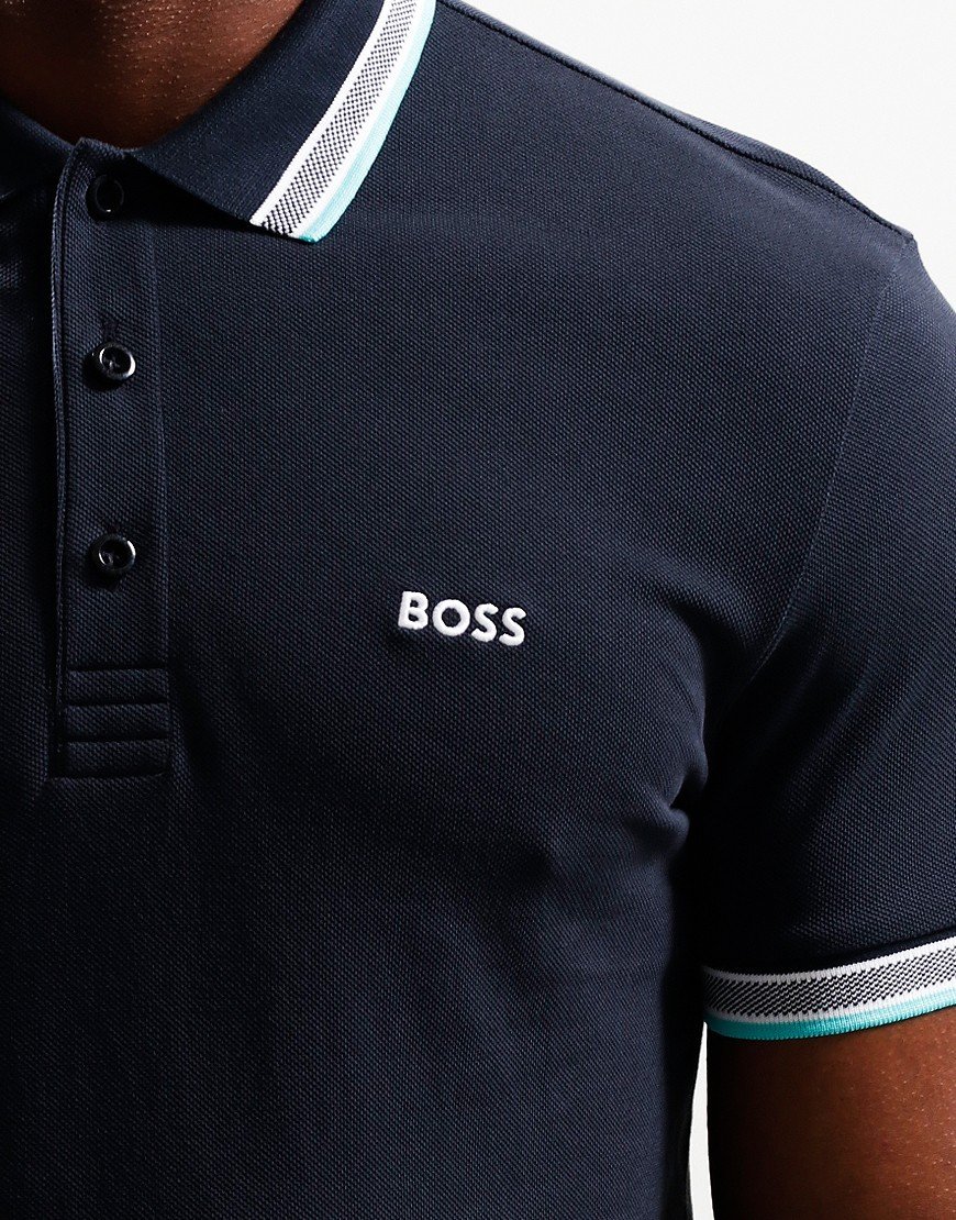 Boss Paddy Polo Shirt Dark Blue Terraces Menswear