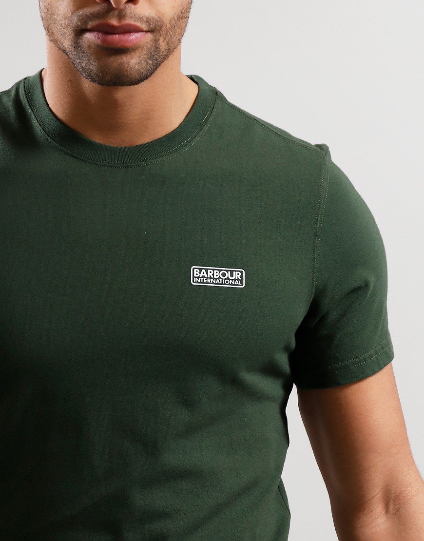 Barbour International Small Logo T Shirt Kombu Green Terraces Menswear