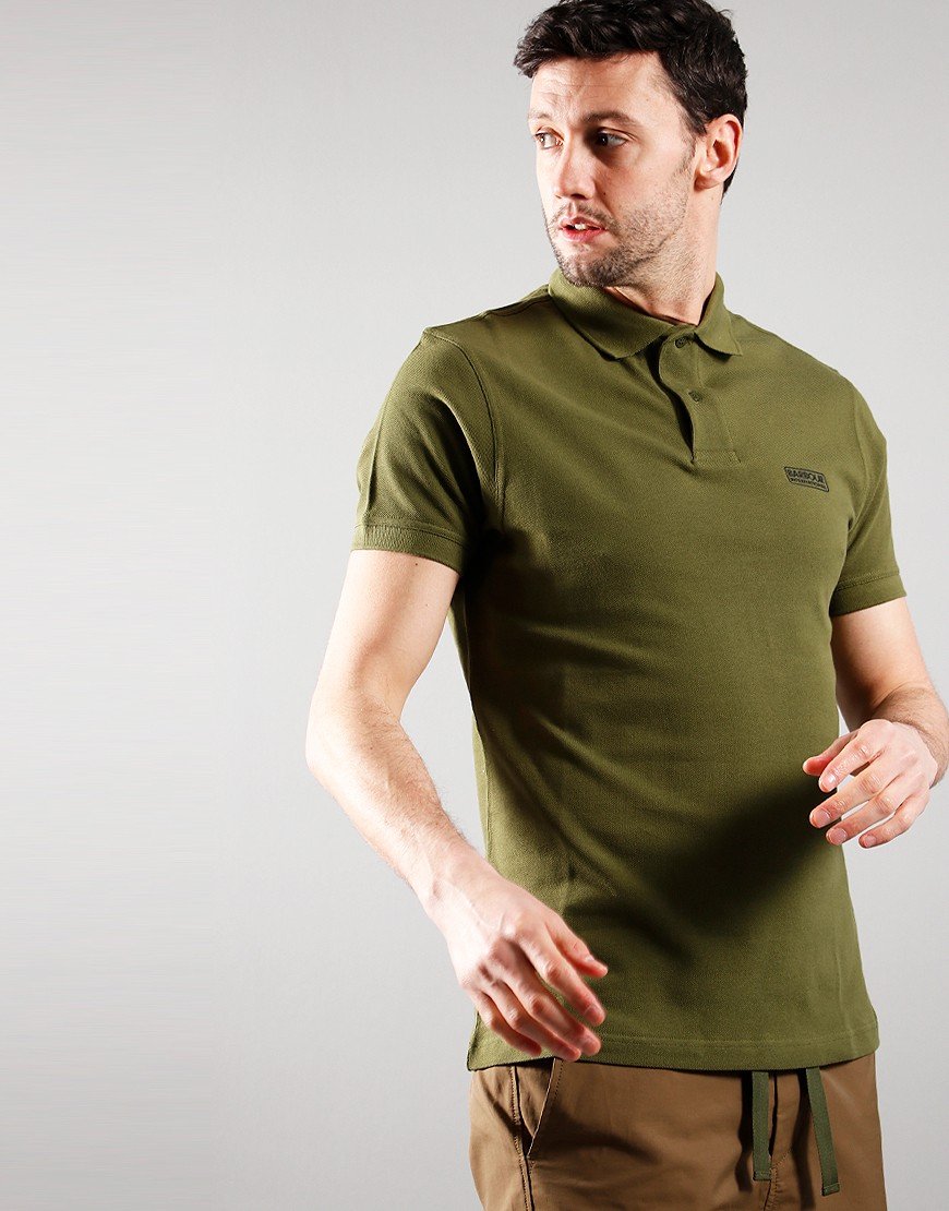 Barbour International Essential Polo Vintage Green Terraces Menswear