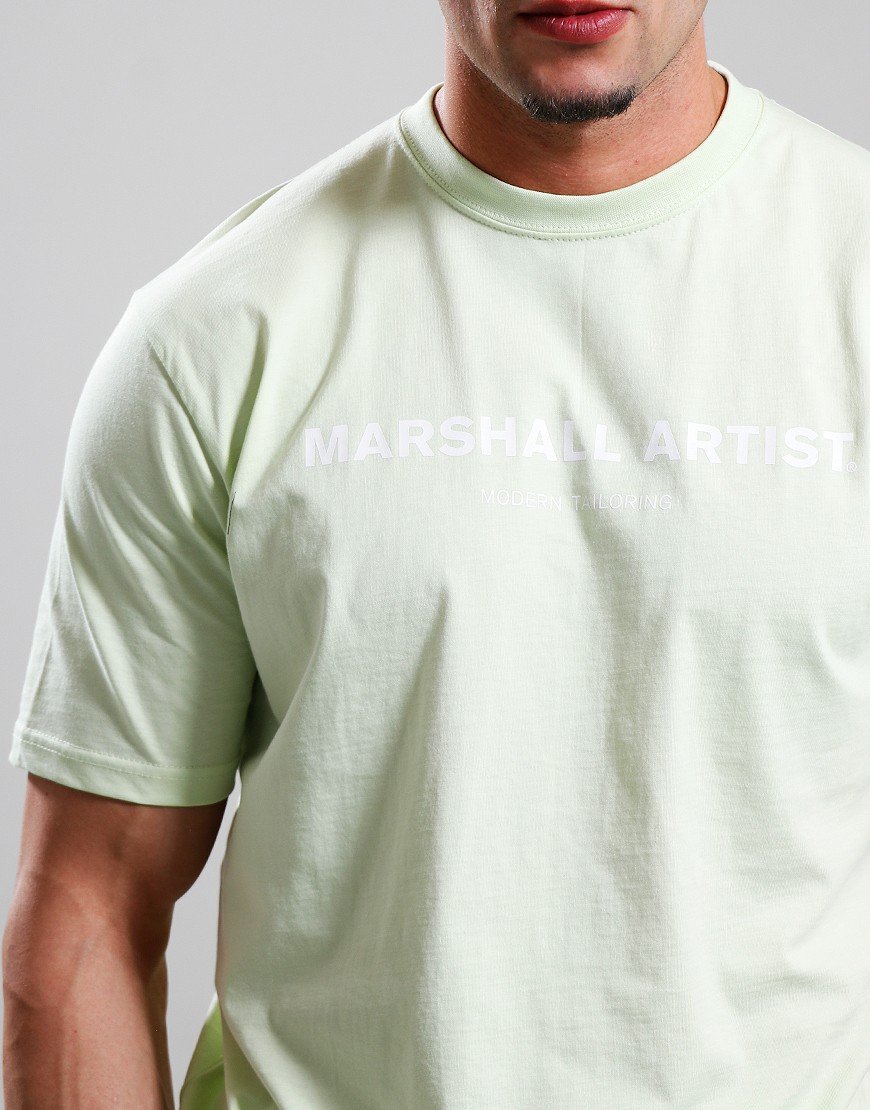 Marshall Artist Siren Large Logo T Shirt Cyber Lime Terraces Menswear