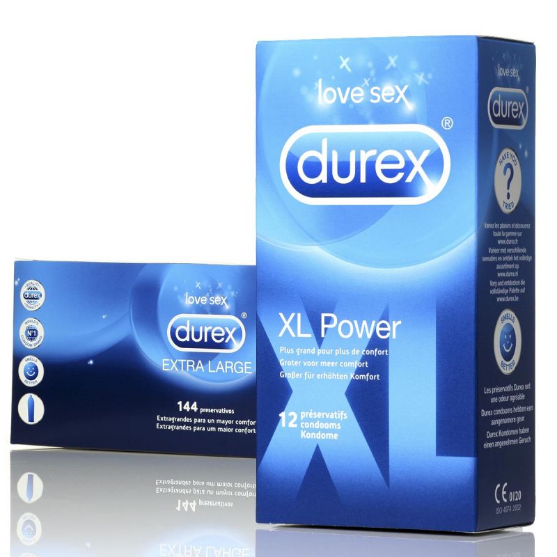 Xl And Xxl Extra Large Condones Durex Látex X12 O X144