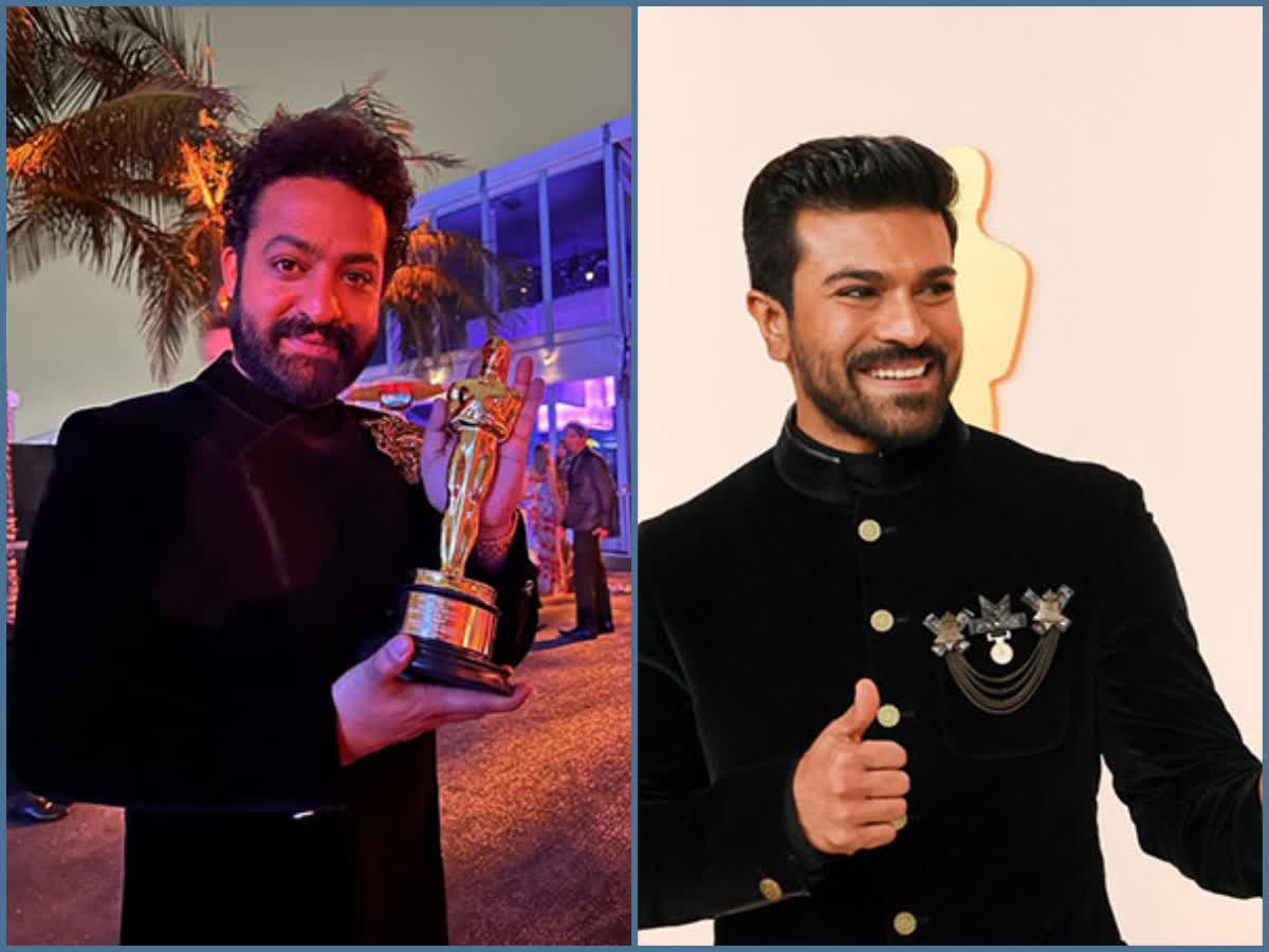 Oscar 2023 Ram Charan And Jr Ntr Elated After Rrrs Oscar Victory