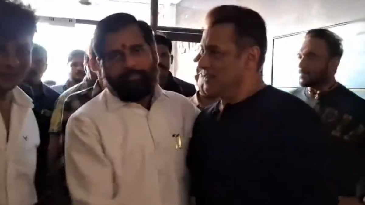 Watch Maharashtra Cm Eknath Shinde Meets Salman Khan At His Residence