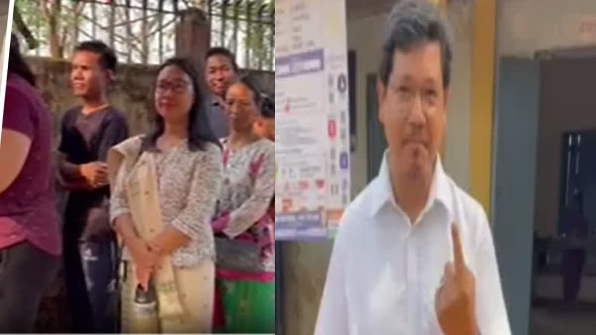 Meghalaya Ls First Phase Cm Conrad Sanga His Sister Agatha Sangma