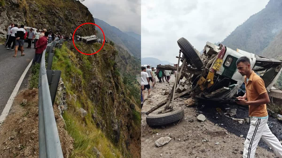 Himachal Pradesh Four Dead Three Injured As Hrtc Bus Falls Into Ditch