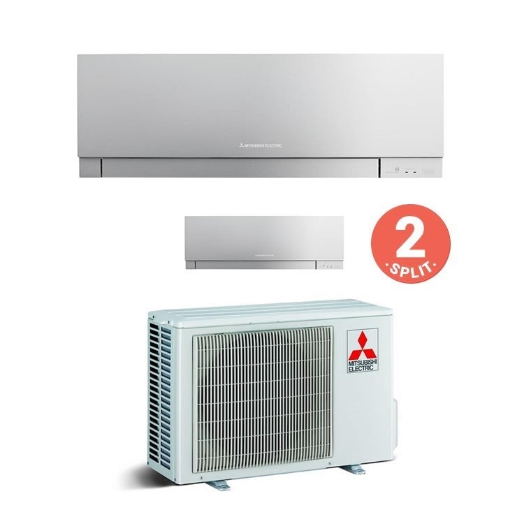 Mitsubishi Msz Ef Climatizzatore Dual Split Inverter Argento Unità