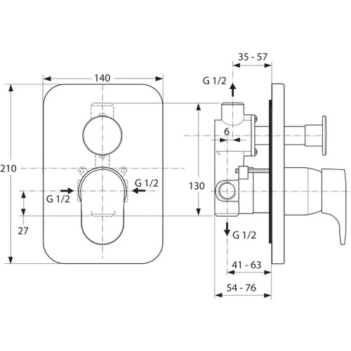 Ideal Standard A3915aa Moments Parte Esterna Miscelatore Monocomando Ad