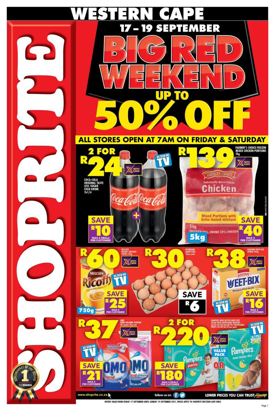 Shoprite Western Cape Big Red Weekend 17 September 19 September