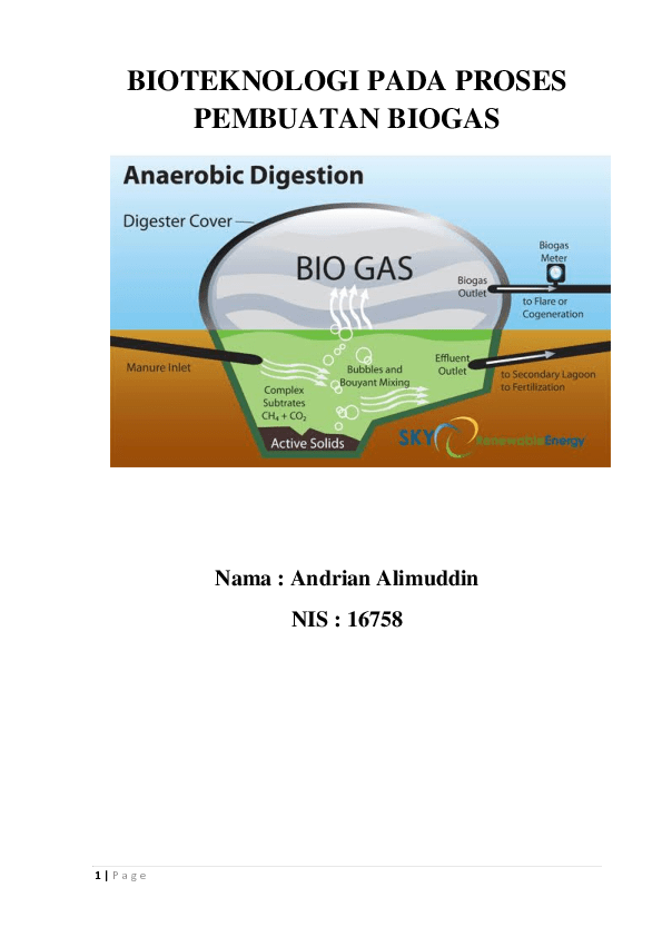 Bagaimana Proses Pembuatan Biogas Ujian