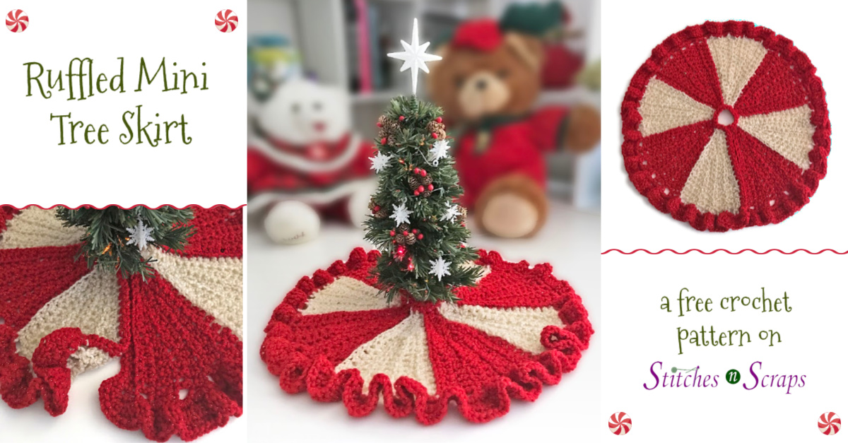 Free Pattern Ruffled Mini Tree Skirt Stitches N Scraps