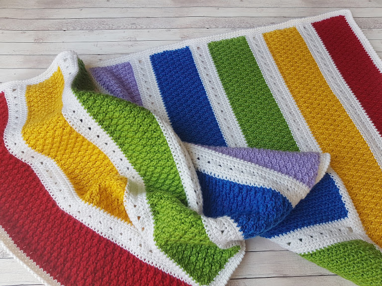 Alpine Rainbow Collection Crochet Blanket And Cushion Crafty Cruella