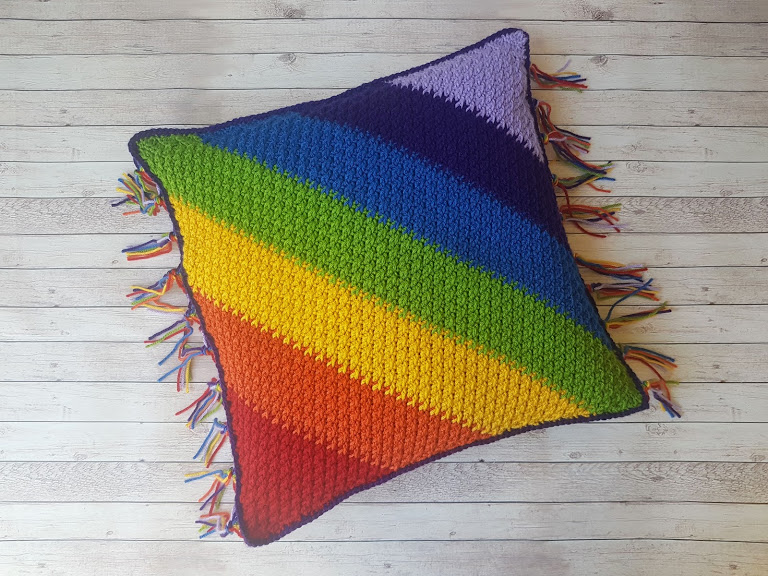 Alpine Rainbow Collection Crochet Blanket And Cushion Crafty Cruella