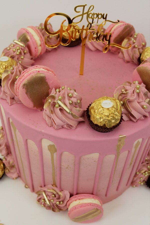 Dusky Pink Buttercream Drip Cake Nod027 Creative Cakes