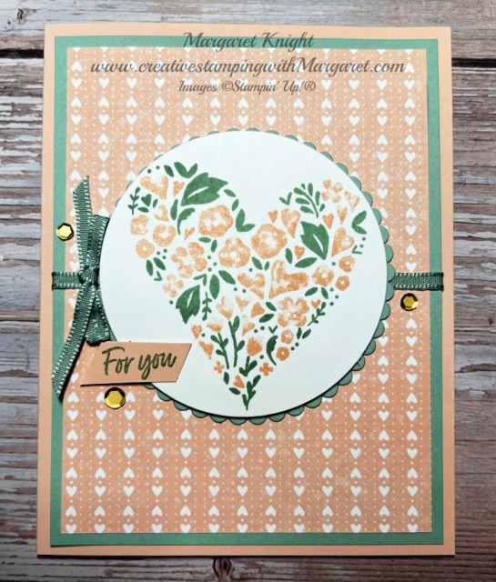 Country Bouquet Floral Heart Card Creative Stamping With Margaret