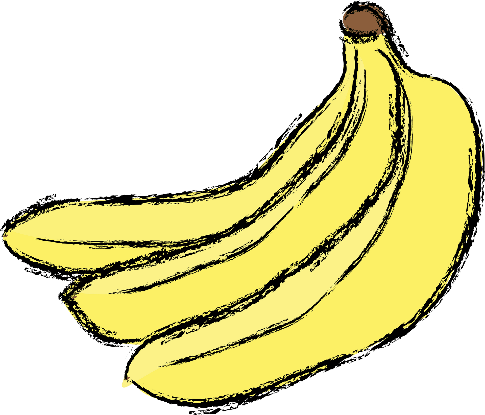 Banana Gambar Pisang Kartun Gambar Ilustrasi Gratis Kartun Pisang