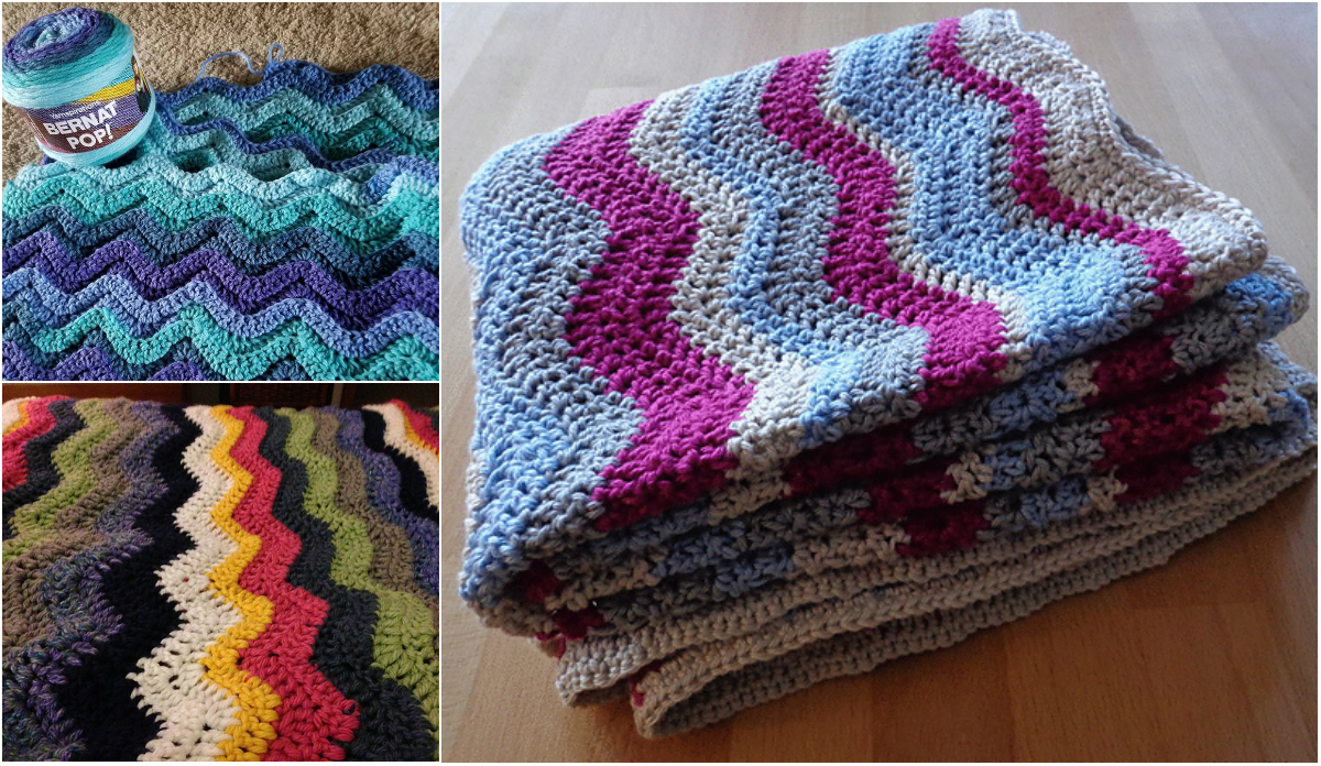 Wave Crochet Pattern Free Pattern Bright Waves Crochet Throw