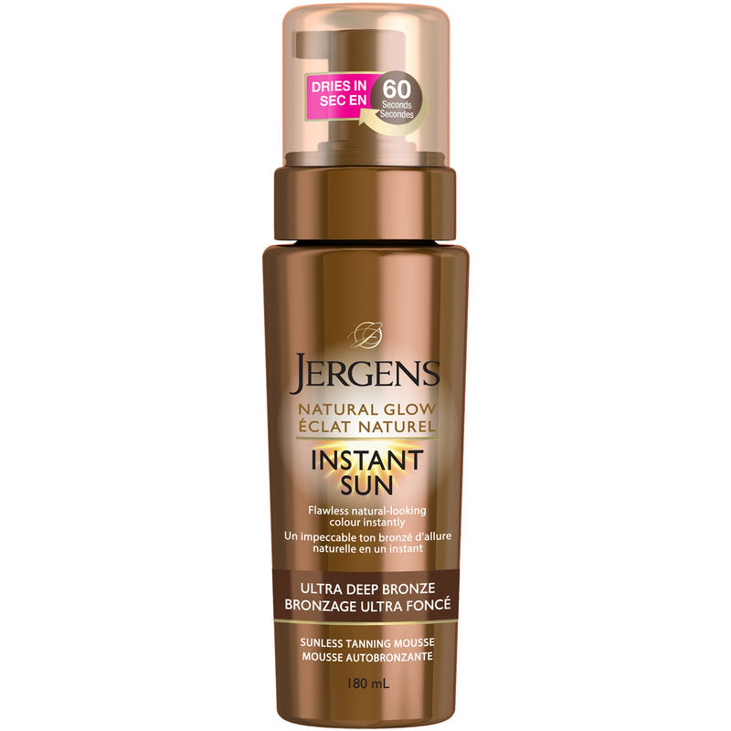 Jergens Natural Glow Instant Sun Sunless Tanning Mousse Ultra Deep