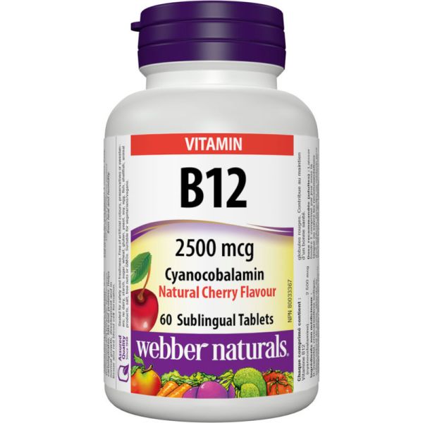 Webber Naturals Vitamin B12 2500 Mcg Sublingual Tablets Ctc Health