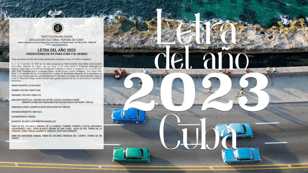 Letra Del Año 2023 Para Cuba Asociación Cultural Yoruba De Cuba