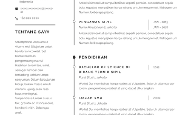 Contoh Cv Teknik Sipil Bahasa Inggris Tips Dalam Menulis Cv Otosection