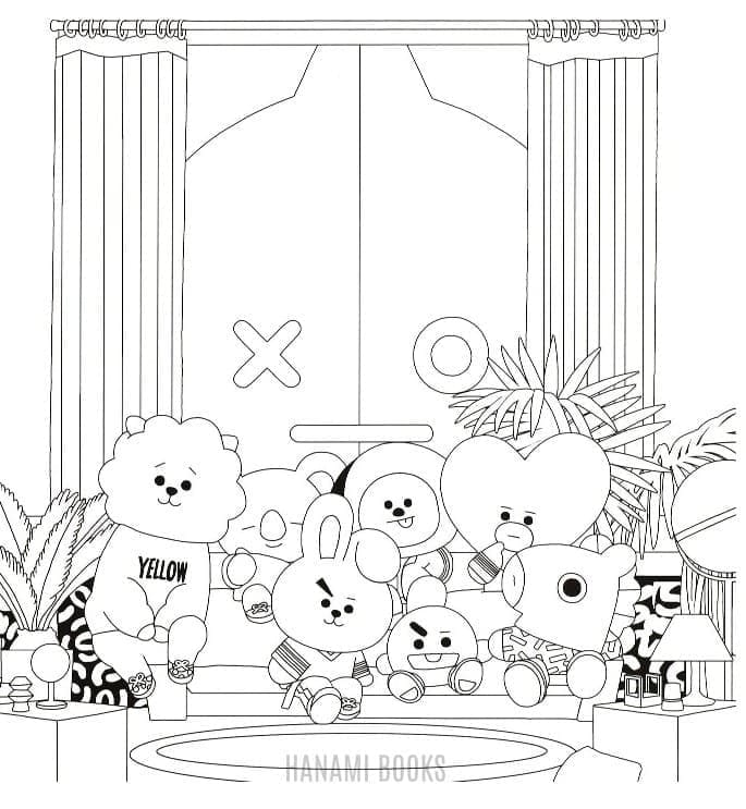 Mewarnai Gambar Bts Dan Bt21