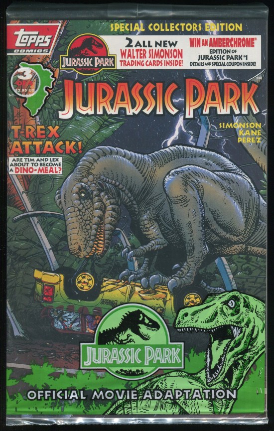 Jurassic Park Movie Adaptation Topps Sealed Comic Set 1 2 3 4 Lot