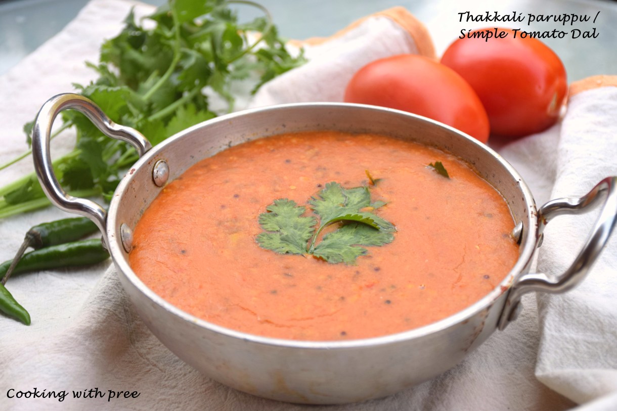 Thakkali Paruppu Simple Tomato Dal Cooking With Pree