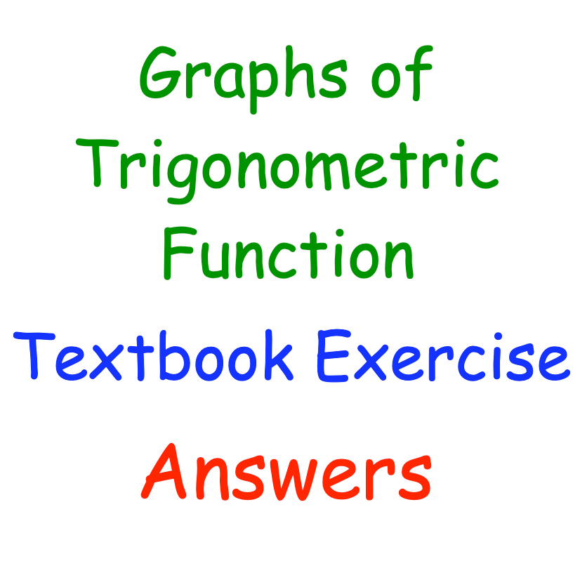 Graphs Of Trig Function Corbettmaths