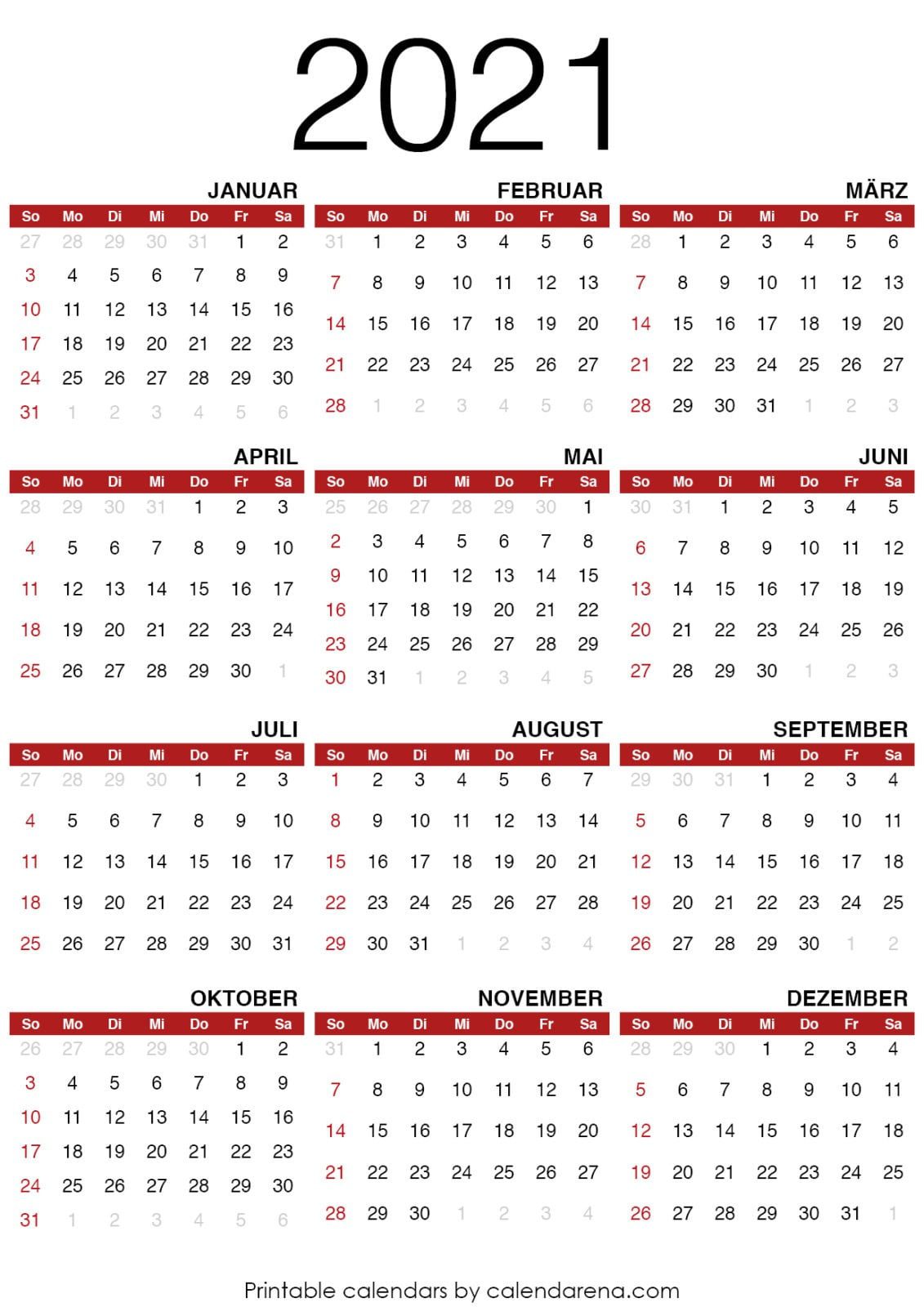 Kalender 2021 Bayern Pdf Kalender 2021 Zum Ausdrucken Als Pdf 17