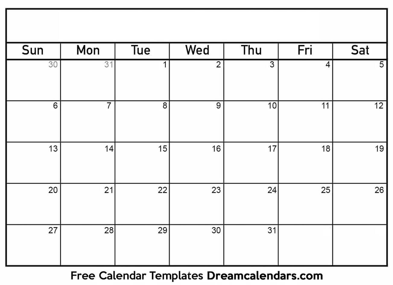 Printable Blank Calendar Templates Calendar Blank With Numbers And