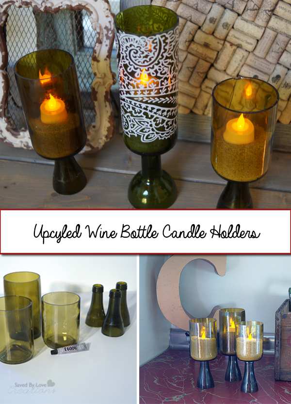 Recycled Wine Bottle Candle Holder Candle Making