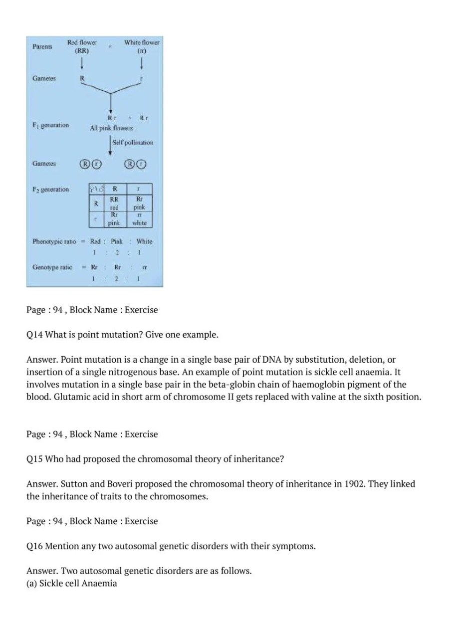 Ncert Solutions For Class 12 Biology Chapter 5 Principles Of