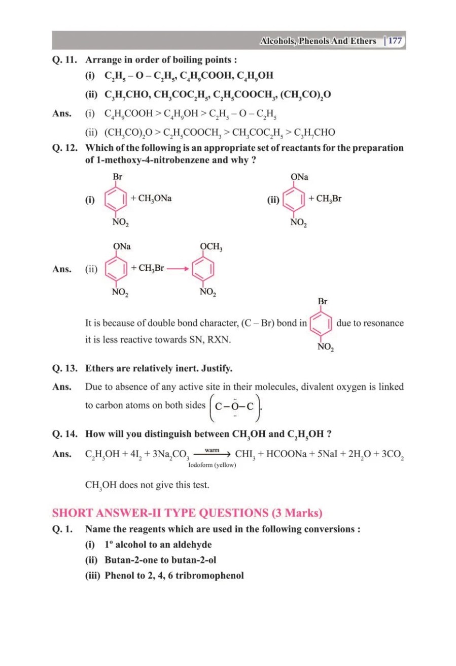 Alcohol Phenol And Ethers Notes For Class 12 Chemistry Pdf Oneedu24