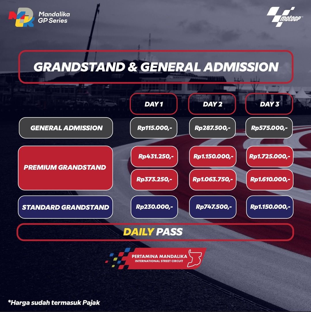 Resmi Berikut Daftar Harga Tiket Motogp Mandalika 2022