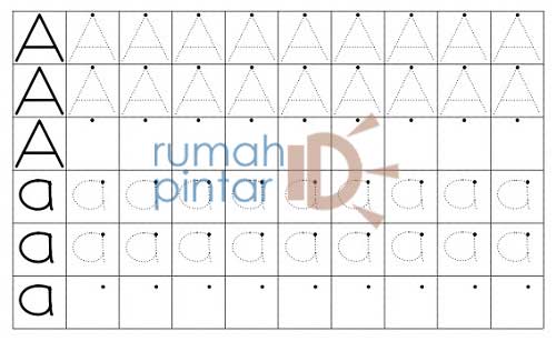 Putus Putus Tulisan Abc Titik Cara Membuat Huruf Putus Putus Belajar