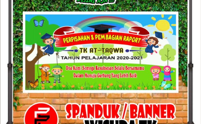 Contoh Desain Spanduk Banner Perpisahan Wisuda Paud Contoh Desain