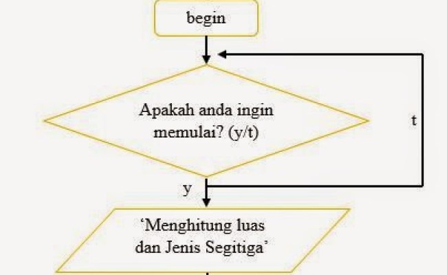 Matematika Flowchart Menentukan Luas Dan Jenis Segitiga Bilarasa