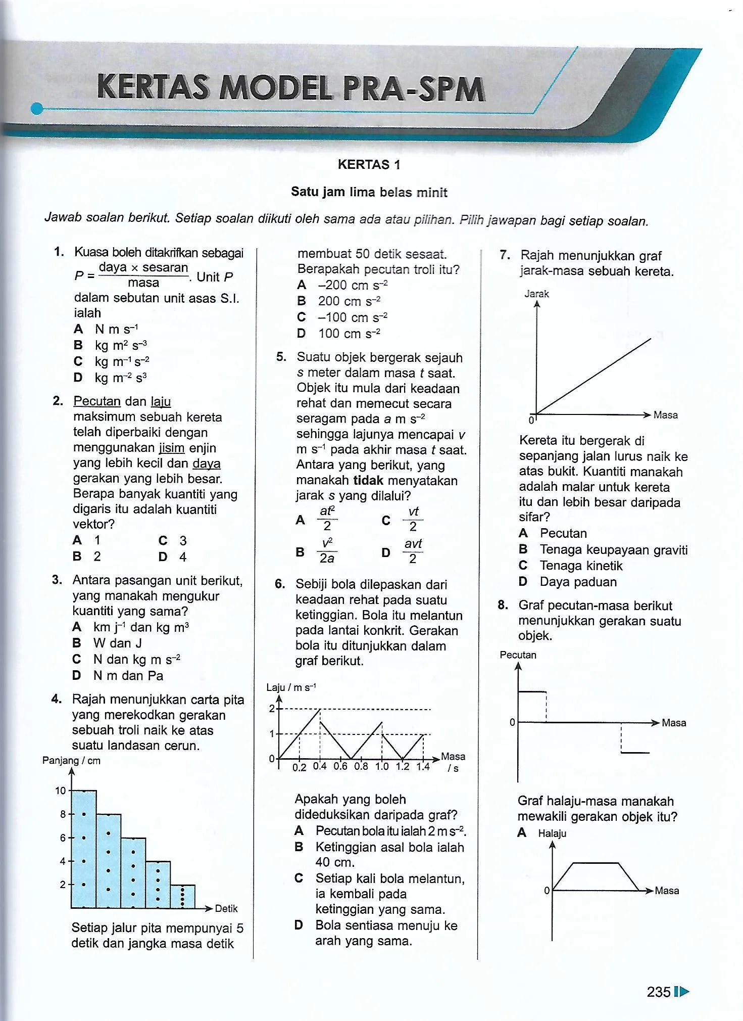 Koleksi Eksperimen Sains Tingkatan 4 Dan 5 Soalan Dan Jawapan Fizik