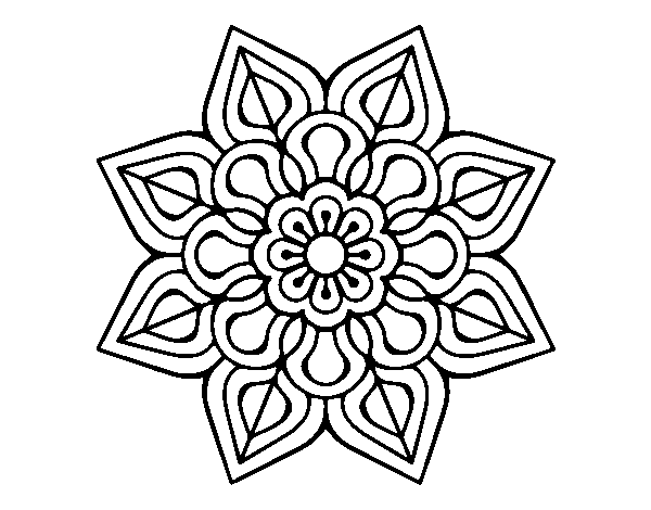 Sencillas Dibujo De Flores Para Colorear