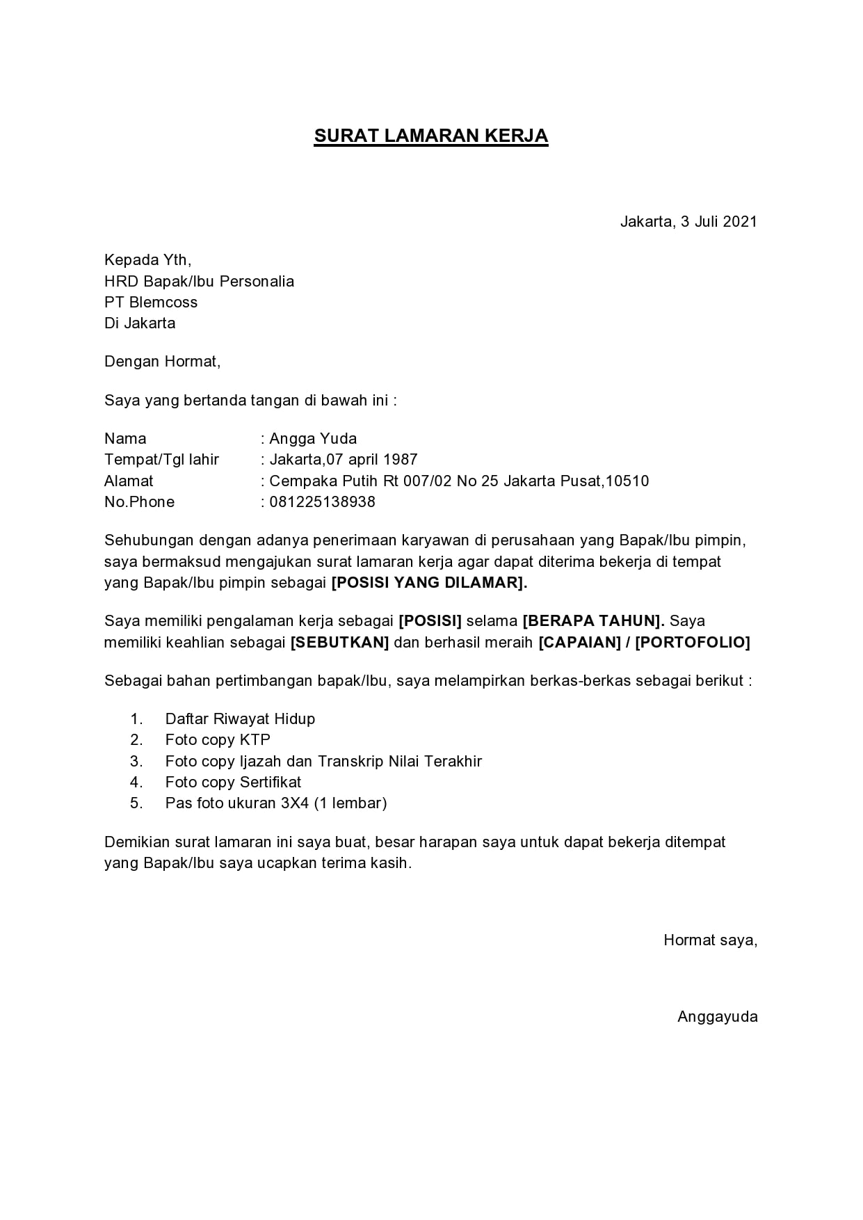 Cara Membuat Surat Lamaran Kerja Di Kantor Kecamatan Delinewstv