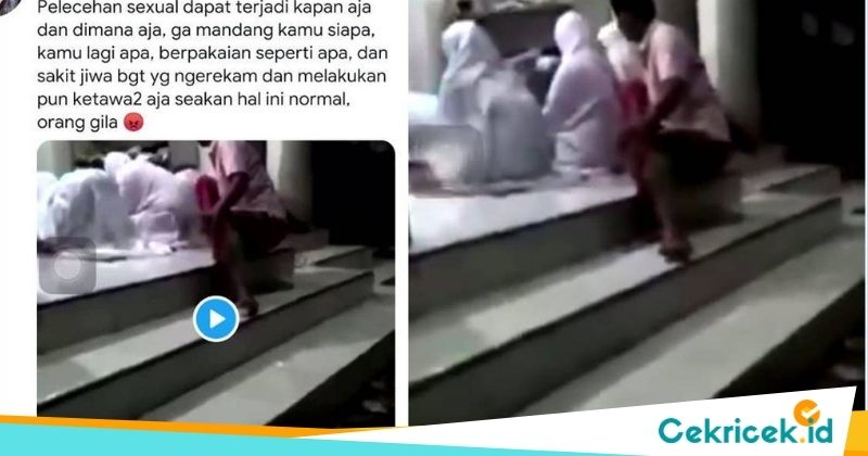 Viral Seorang Pria Terekam Lecehkan Wanita Lagi Salat