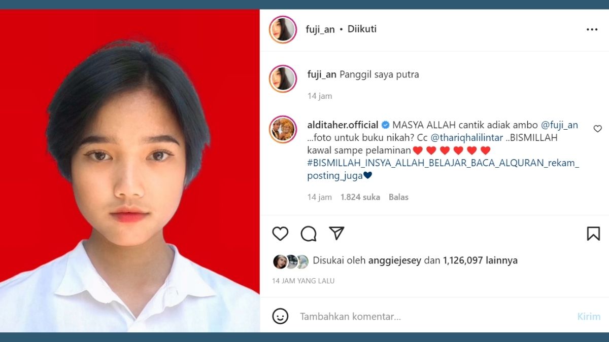 Fuji Pamer Foto Background Merah Siap Menikah Dengan Thariq Halilintar