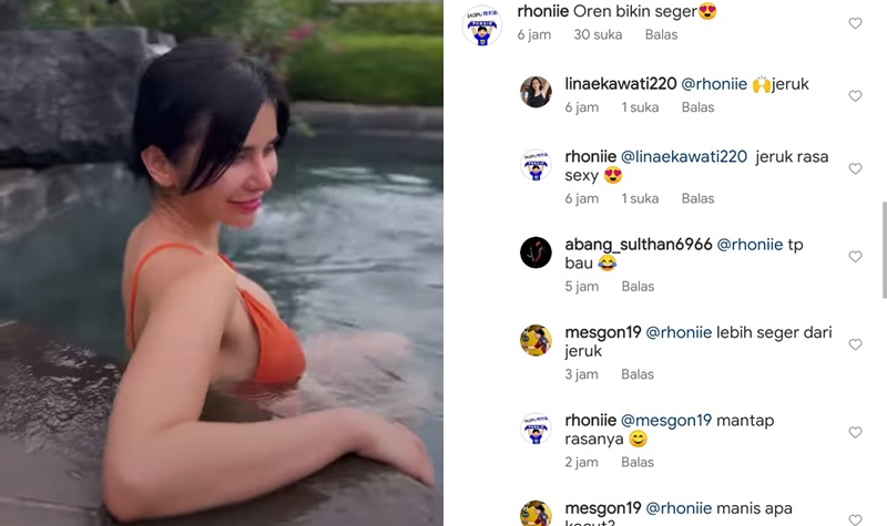 Maria Vania Unggah Video Lagi Mandi Di Kolam Renang Netizen Jeruk