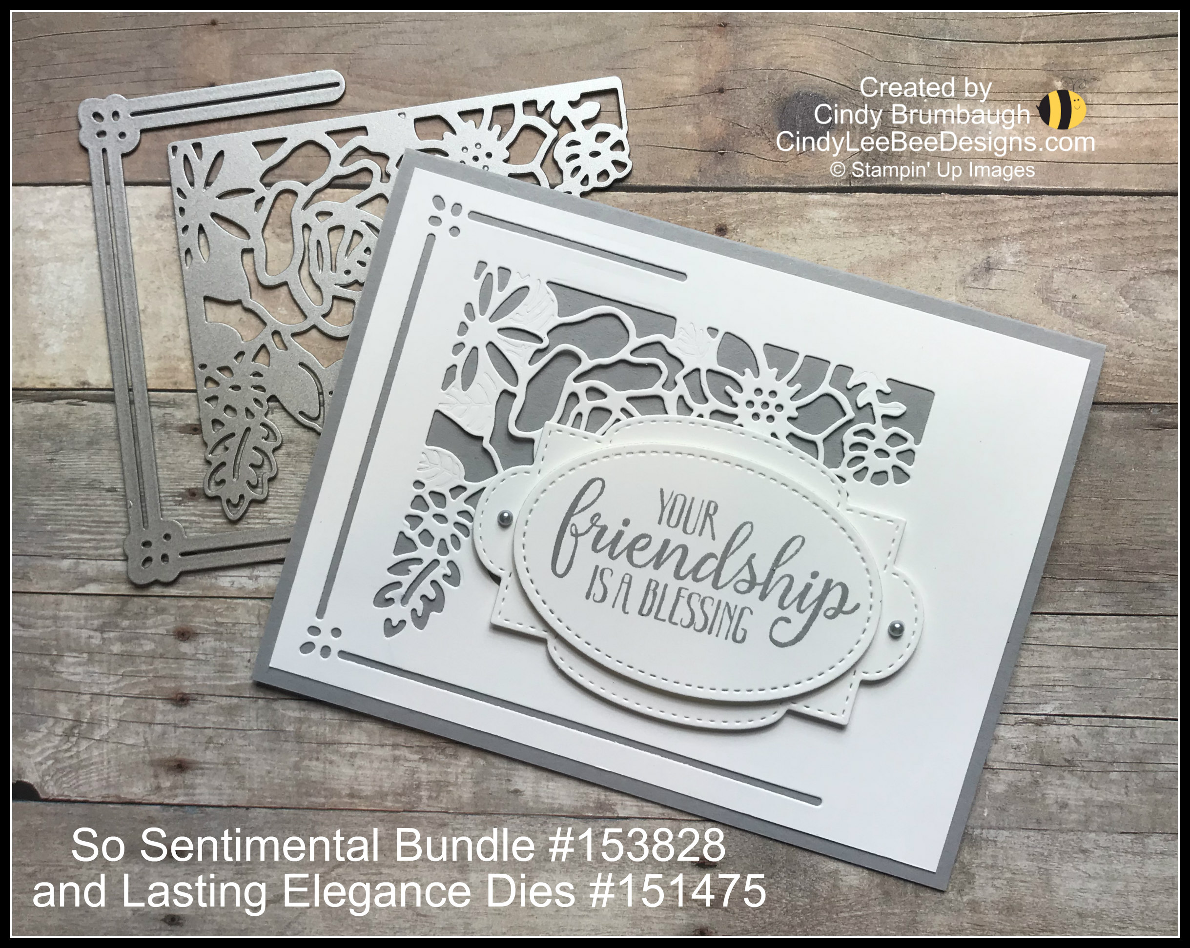 Stampin Up So Sentimental Bundle With Lasting Elegance Dies Cindy